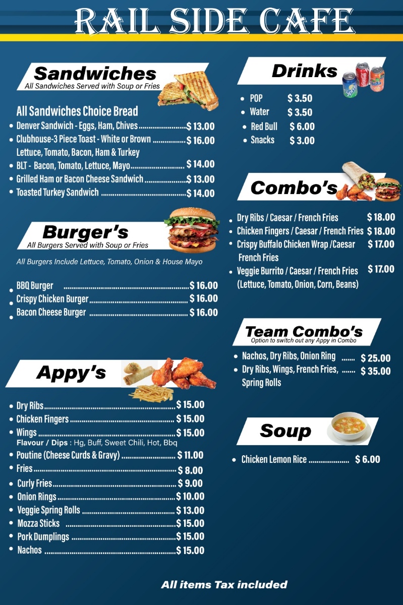 Rail Side Cafe Menu – CN Curling Club